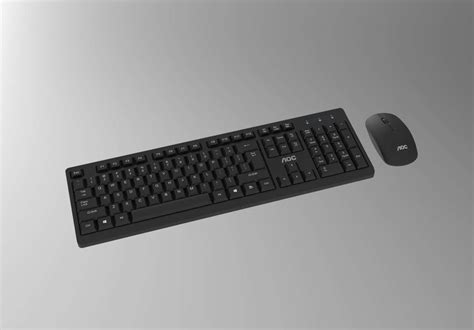 Jual Aoc Km210 Wireless Keyboard And Mouse Set 104 Keys Waterproof Keyboard 2 4 Ghz Usb Receiver