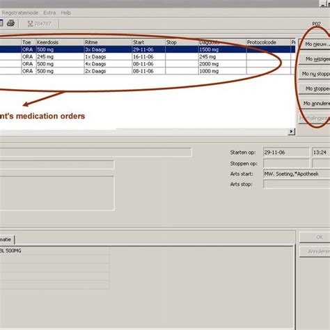 a screen shot of the cpoe system for physicians in a test patient