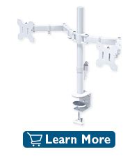 Amazon BONTEC Dual Monitor Stand White Monitor Mount For 13 27