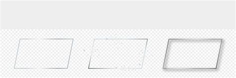 Silver Glowing Rectangular Shape Frame Royalty Free Vector