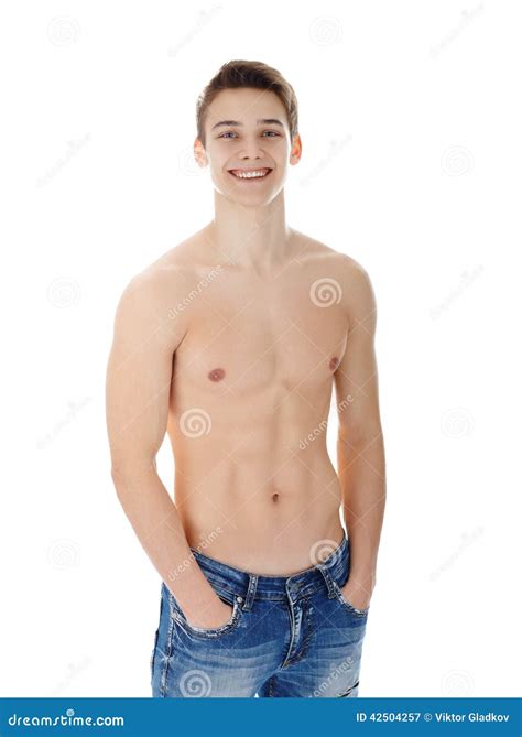 Junger Mann Mit Dem Nackten Torso Stockbild Bild Von Kerl M Nnlichkeit