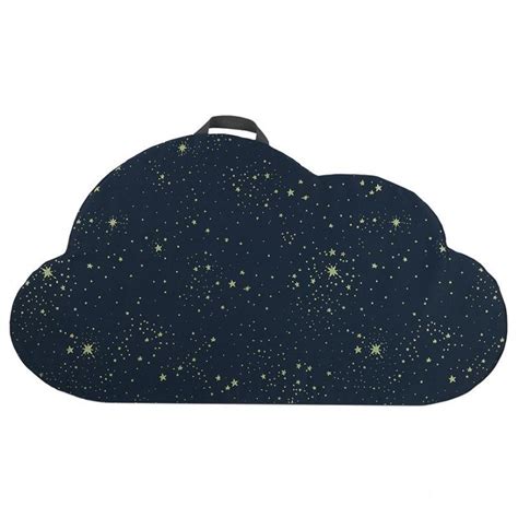 Складной эко-матрас для пола Nobodinoz "Cloud Gold Stella/Night blue ...