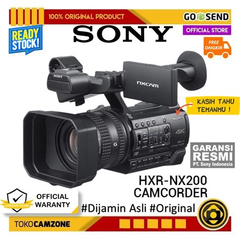 Jual Sony Hxr Nx200 Nxcam 4k Professional Camcorder Garansi Resmi