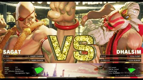 STREET FIGHTER V CHAMPIONS EDITION SAGAT VS DHALSIM MAX DIFFICULTY