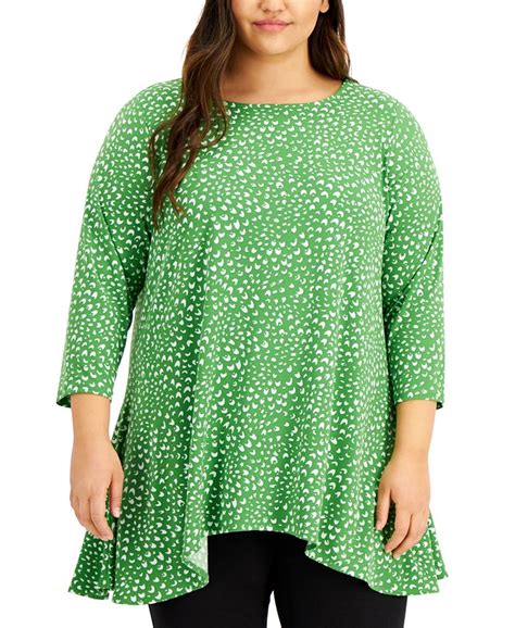 Alfani Plus Size Printed Swing Top Created For Macys Macys