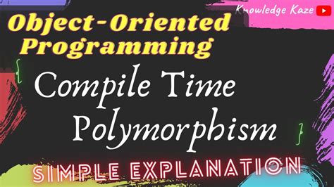 compile time polymorphism operator overloading method overloading