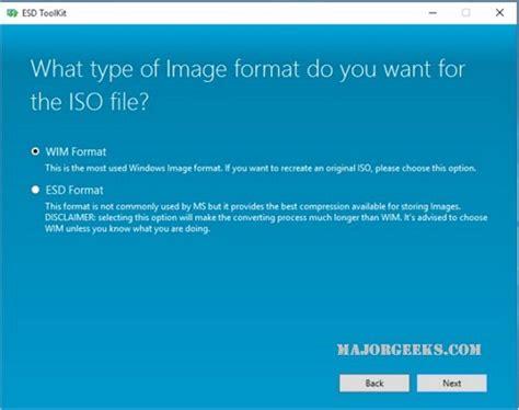 Convert ESD To ISO With ESD ToolKit MajorGeeks