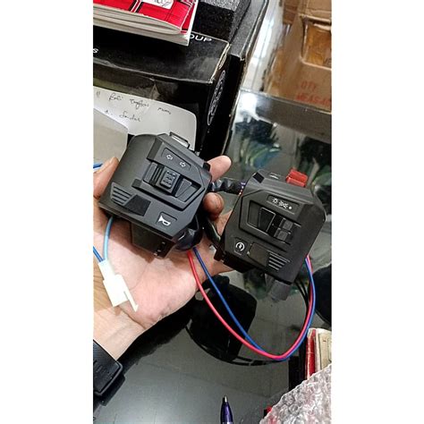 Jual Saklar Pulsar NMAX Set Kiri Kanan Led Biru Saklar Set Sepasang Kiri Kanan Led Biru