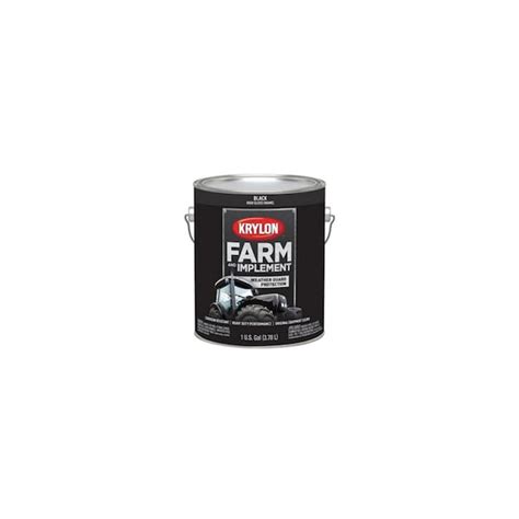Krylon Farm Implement Brush On Paint High Gloss Black Gallon