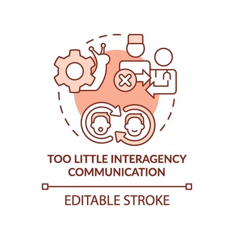 Too Little Interagency Communication Red Concept Icon Public Health