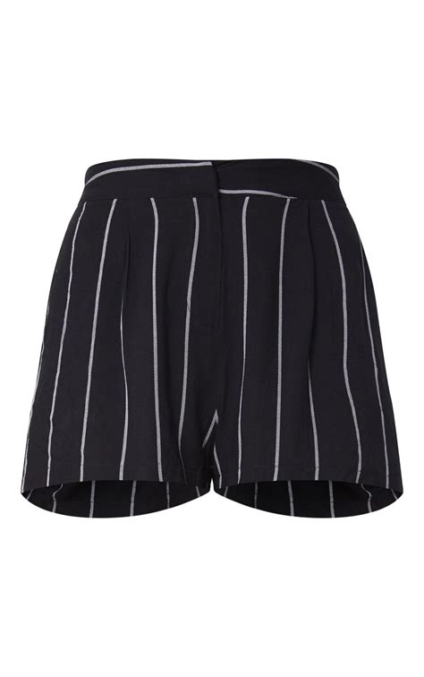 Black Pinstripe Suit Shorts Shorts Prettylittlething