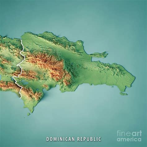 Dominican Republic Map Terrain Area And Outline Maps