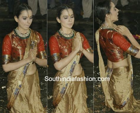 Kangana Ranaut In A Banarasi Silk Saree South India Fashion