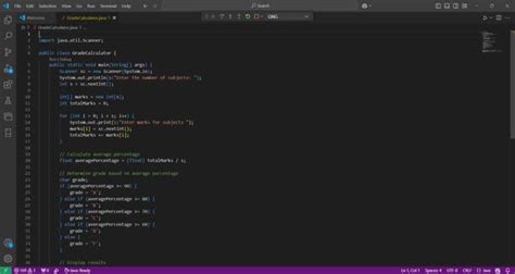 Siva Nithish Kumar Reddy Bachu On Linkedin Internship Codsoft Java Gradecalculator