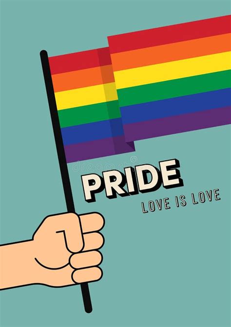 Lgbtq Community Pride Month Poster Design Template With Rainbow Stripe