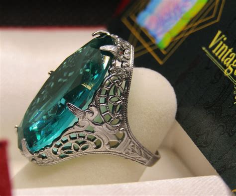 Antique Nemco Art Deco Silver Ring Etsy