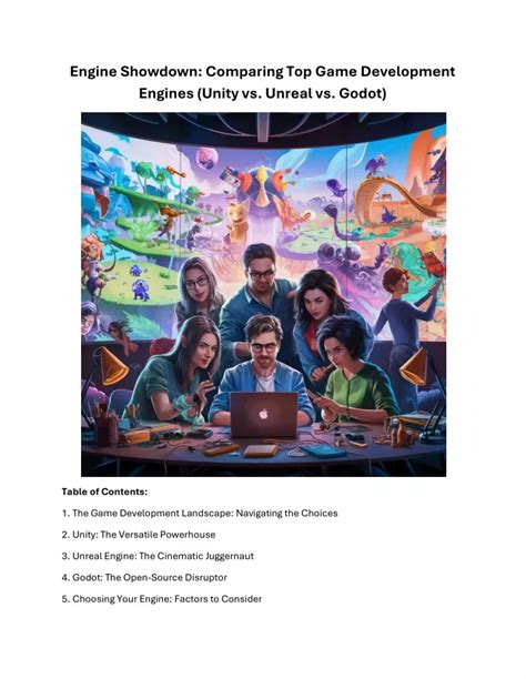 PPT Engine Showdown Comparing Top Game Development Engines Unit