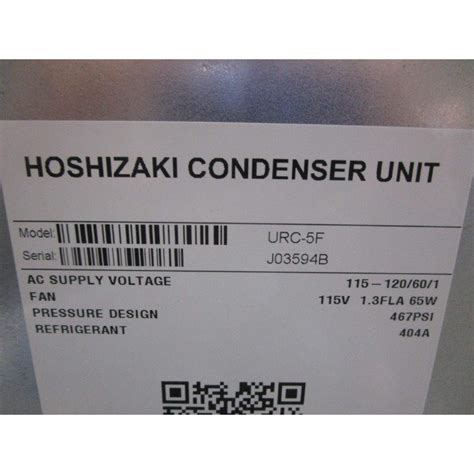 Hoshizaki Urc 5f Air Cooled Remote Ice Machine Compressor Vision