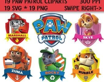 Paw Patrol Clip Art Etsy