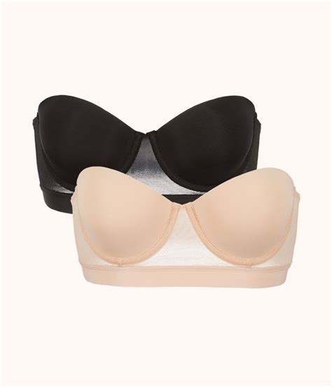 Shop Strapless Bra No Wire Smooth Lace Bandeau Lively