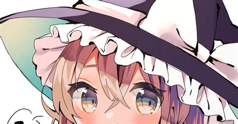 東方 きのこをマイク代わりにして歌う魔理沙 柏森たま。のイラスト Pixiv