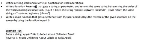 Solved Define A String Stack And Rewrite All Functions For Chegg Com