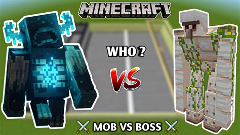 Warden Vs Mutant Iron Golem Fight In Minecraft Youtube