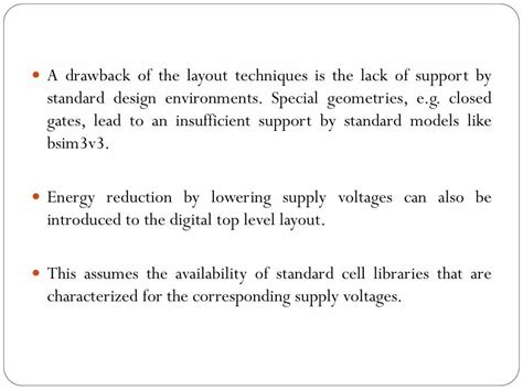 Low Power Layout Methodology Powerpoint Slides Learnpick India