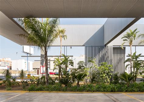 Slender Canopy Shelters Passengers At Santa Pola Bus Station