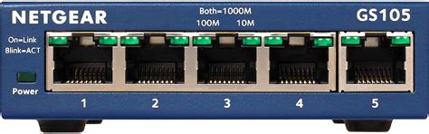 Netgear 5 Port 10 100 1000 Gigabit Ethernet Unmanaged Switch Blue