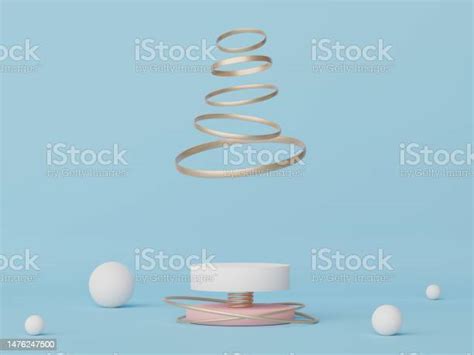 최소한의 기하학적 모양 디자인으로 3d 디스플레이 연단 모형 및 제품 프레젠테이션을 위한 렌더링 장면 0명에 대한 스톡 사진 및