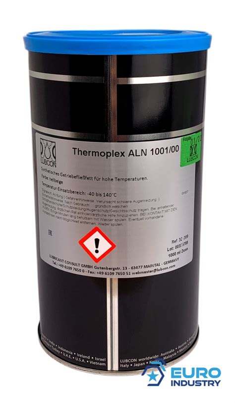 Lubcon Thermoplex ALN 1001/00 Synthetic gear flow grease 1kg can ...