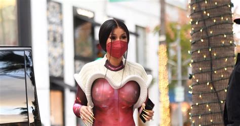 Cardi B Demands Attention In Outrageously Sheer Dress On Low Key Outing