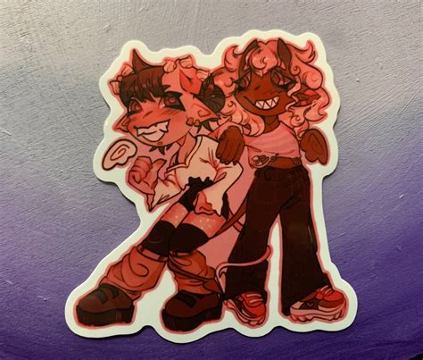 Demon Girl Stickerchibi Sticker Devil Girl Monster Sticker Monster