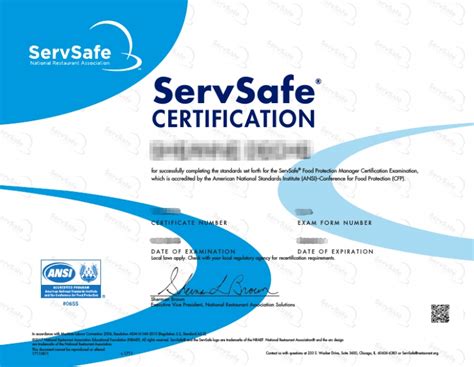 ServSafe Food Protection Manager Certification