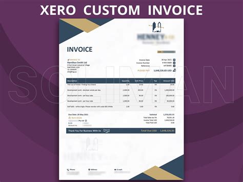 Xero Custom Invoice Template Branding Design Legiit