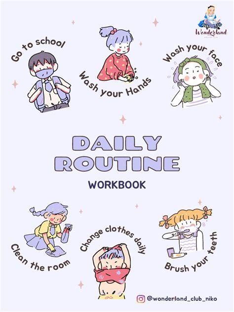 Daily Routine Workbook Pdf Housekeeping