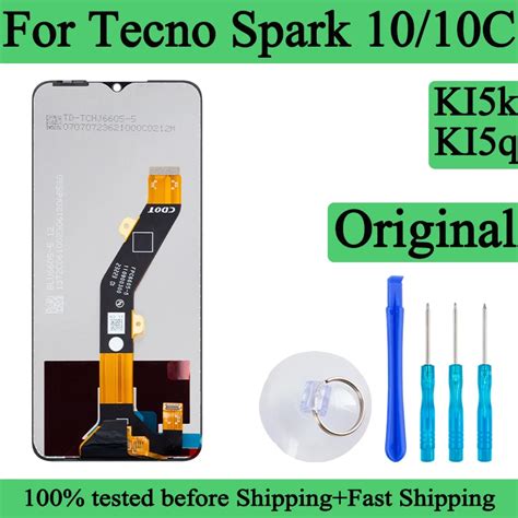 Montagem Do Painel Digitalizador Da Tela Sens Vel Ao Toque Moldura Display LCD Para Tecno