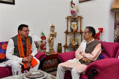 मुख्यमंत्री श्री पुष्कर सिंह धामी ने पूर्व मुख्यमंत्री मेजर जनरल श्री