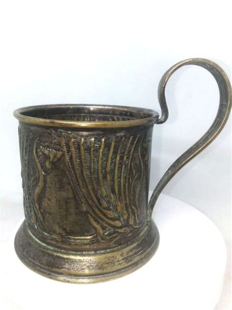 Vintage Soviet Collectible Spica Glass Tea Cup Holder Melchior