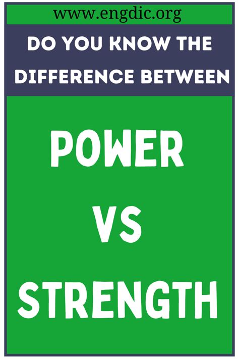 Power Vs Strength Whats The Difference Engdic