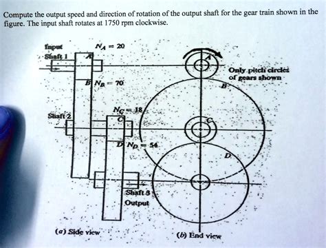 Solved Compute The Output Speed And Direction Of Rotation Of The