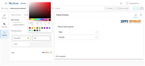 How To Customize Survey Themes Me Grow