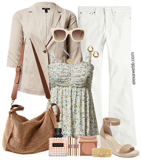 Plus Size White Denim Outfits Alexa Webb