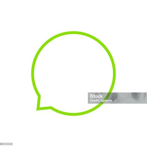 메시지 토크 및 복사 공간 텍스트에 대한 원 음성 거품 흰색에 고립 된 녹색 음성 거품 레이블 음성 거품 밝은 녹색 통신의 템플릿 대화 연설 기호 공란에 대한 스톡 벡터