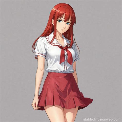 Redhead In Miniskirt Stable Diffusion Online