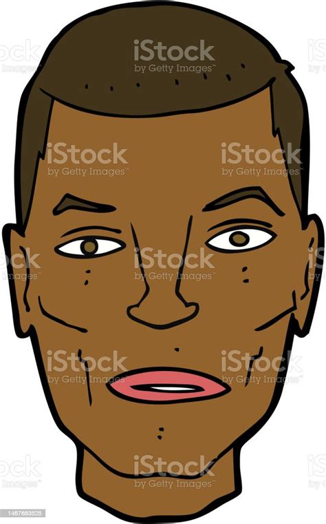 Cartoon Serious Male Face Stock Illustration Download Image Now