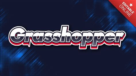 Grasshopper Text Effect Generator