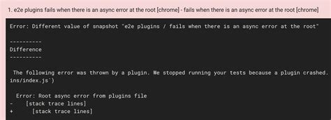 Internal E2e Test Failing Async Plugins Error · Issue 7250 · Cypress