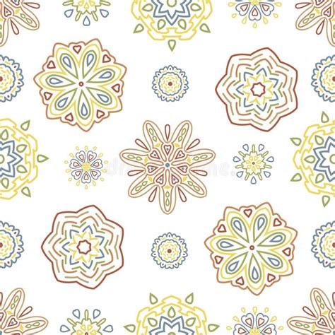 Ornamental Tiling Seamless Pattern Vector Abstract Geometric Te Stock Vector Illustration Of